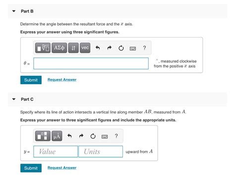 Solved Part B Determine The Angle Between The Resultant