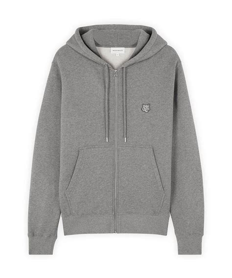 Maison KitsunÉ 靜謐灰變化狐狸頭logo舒適連帽外套 中性 M 誠品線上