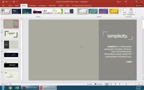Как поменять тему в презентации Powerpoint