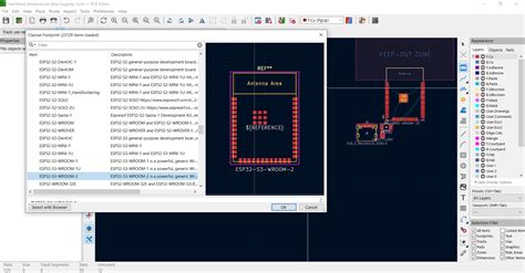 footprints of the boards not showing on the schematic page or getting