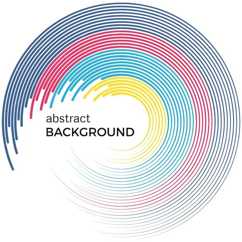 Premium Vector Abstract Background With Bright Rainbow Colorful Lines Colored Circles With