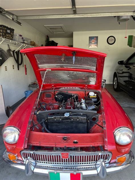 1969 Mg Mgb Red Black For Sale