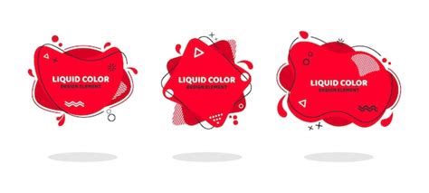 Premium Vector Set Of Abstract Modern Graphic Elements Dynamical Colored Forms And Line