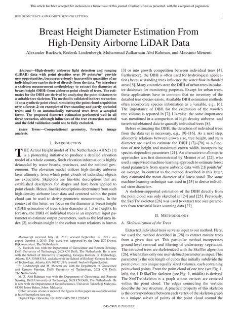 Pdf Breast Height Diameter Estimation From High Density Airborne