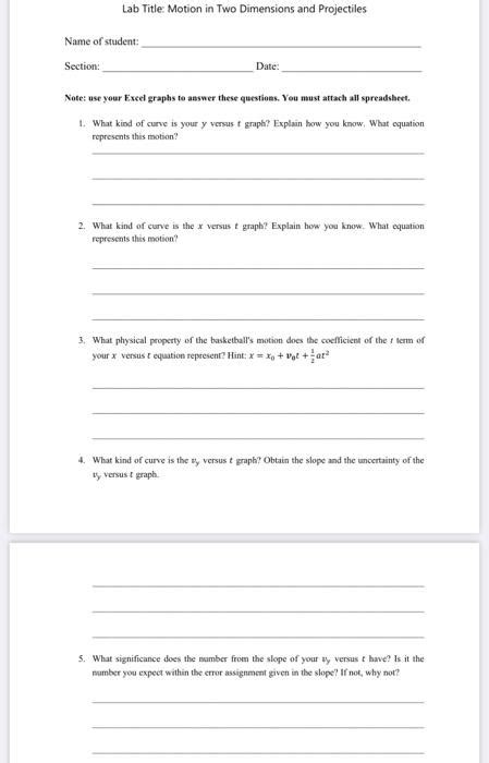 2 What Kind Of Curve Is The X Versus T Graph