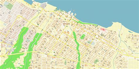 Port Angeles Washington Usa Map Vector Exact City Plan High Detailed