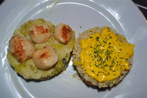 Recette Duo De Poireaux St Jacques Riz Et Sauce Safranée