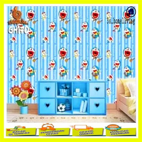 Jual Wallpaper Dinding Doraemon Dorami Wall Sticker Wallpaper Karakter Kartun Wallpaper Doraemon