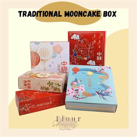 Fs 10pcs Mooncake Packaging Box Mooncake Paper Bag Traditional