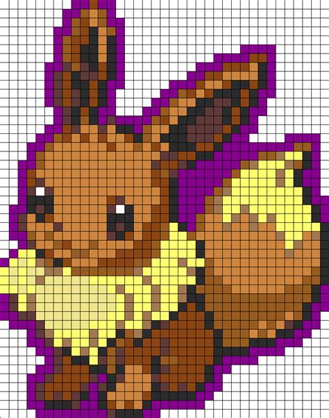 Pokemon Pixel Art Grid Eevee