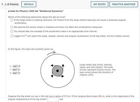 Solved Prelab For Physics Lab Rotational Dynamics Chegg