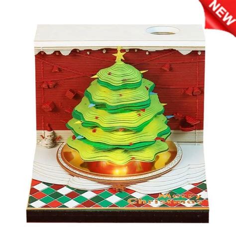 3d Notepad Christmas Tree Treehouse 3d Calendar 2024 Memo Pad Block
