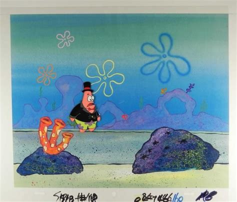 Orig Spongebob Animation Cel Background Patrick In Tux