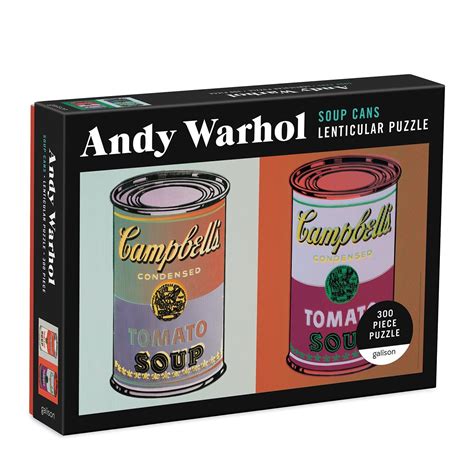 Andy Warhol Soup Cans Piece Lenticular Jigsaw Puzzle Andy Warhol Soup Cans Andy Warhol
