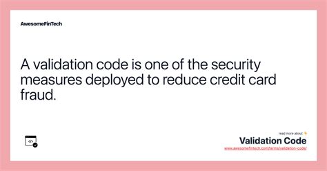Validation Code AwesomeFinTech Blog