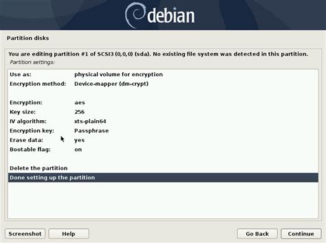 How Can I Install Debian With Full Disk Encryption And A Custom Sized Swapfile Unix Linux