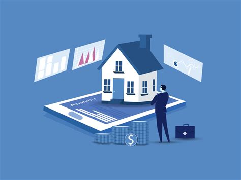 Mobile Online Real Estate Data Analysis Vector Illustration 25368083 Vector Art At Vecteezy