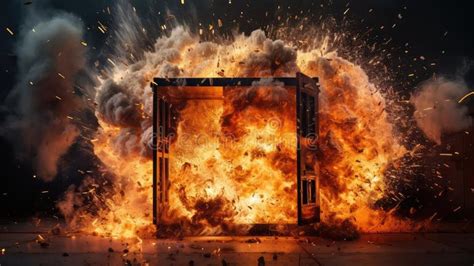 Flames Box Exploding Stock Illustration Illustration Of Heat 361780797