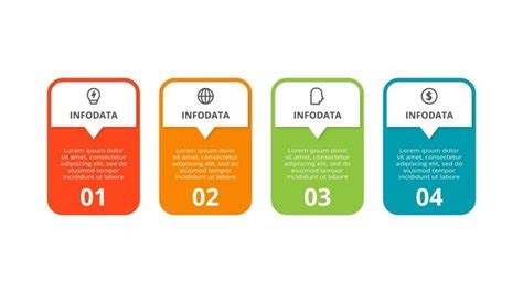 Premium Vector Rectangle Concept For Infographic With 4 Steps Options