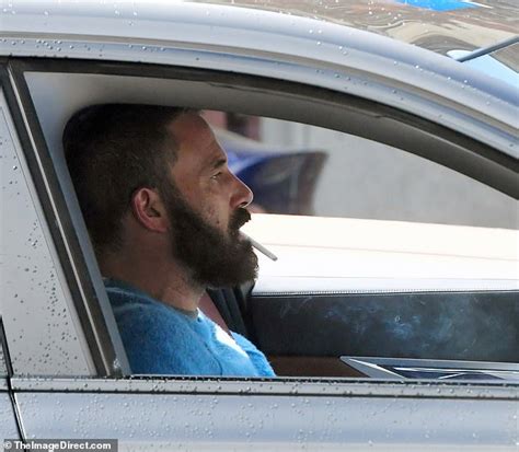 Ben Affleck Smokes Cigarette And Rocks A Bushy Beard While Driving In