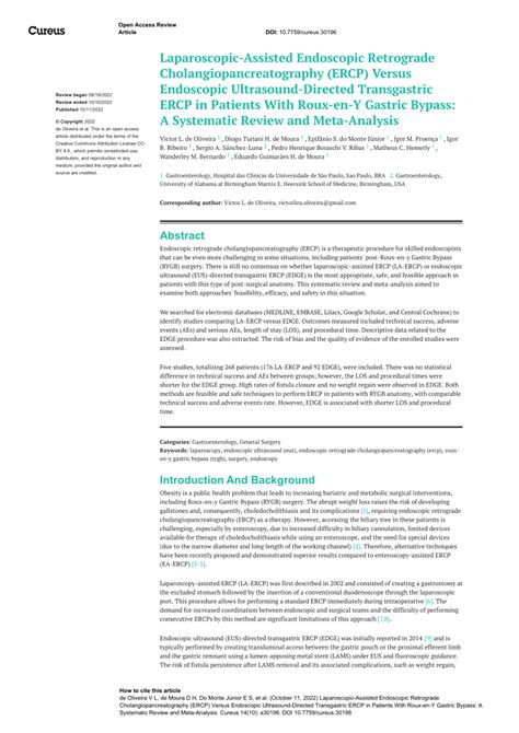 Pdf Laparoscopic Assisted Endoscopic Retrograde
