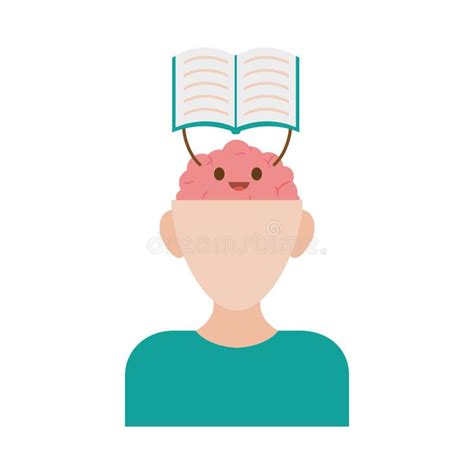 Mind Reading Brain With Open Book Stock Vector Illustration Of Training Open 364314895