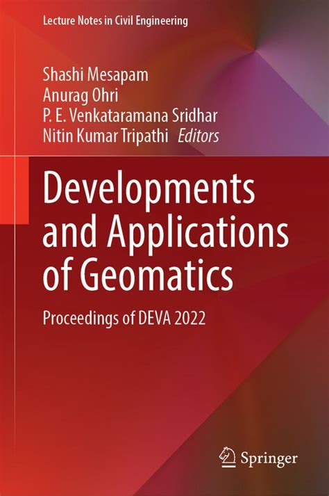 Lecture Notes In Civil Engineering Developments And Applications Of Geomatics Bol