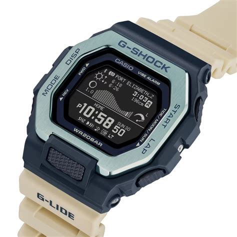 Casio 卡西歐 G Shock G Lide系列經典設計衝浪者潮汐電子錶 白x藍 Gbx 100tt 2 46mm Pchome 24h購物