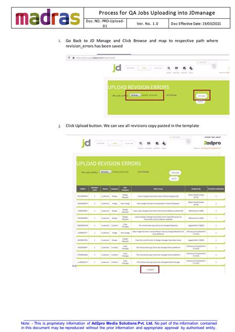 Pro Qa 02 Process Of Uploading The Revision Updated Doc Resume