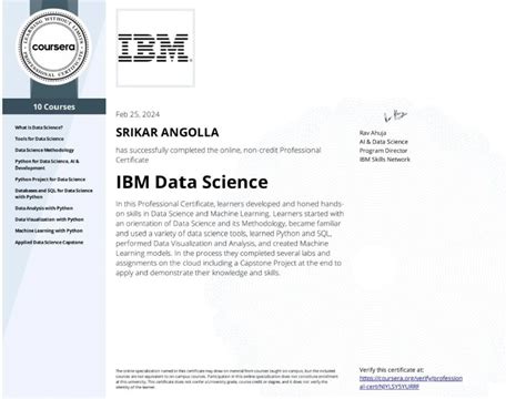Completed Ibm Data Science Course On Coursera Learned Valuable Skills