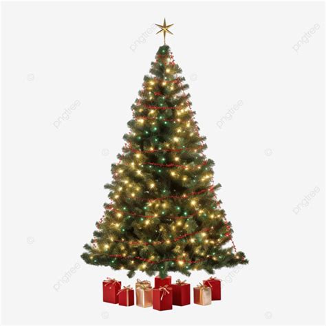 Christmas Tree With Lights Christmas Tree Christmas Christmas Ornament Png Transparent Image