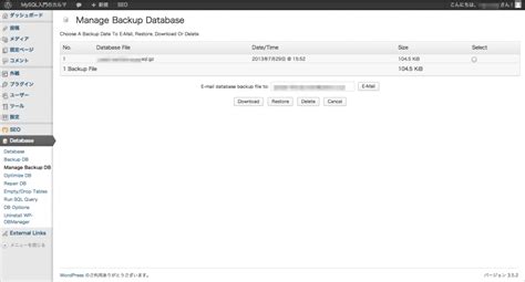 Wp Dbmanager Wordpressプラグイン データベースのバックアップ Wordpressの使い方と設定 Webkaru