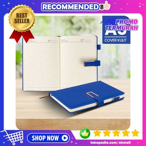 Promo Buku Tulis Catatan Kerja Jurnal Harian Notebook Kecil A Cover Kulit Biru Muda Jakarta