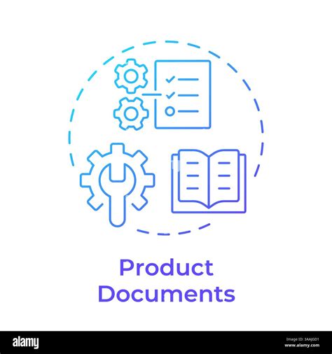 Product Documents Blue Gradient Concept Icon Stock Vector Image And Art Alamy