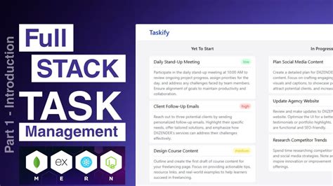 Build Full Stack Task Management Application Taskify React Node Js Express Js Mongo Db