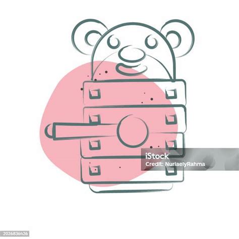 아이콘 실로폰 유치원 기호와 관련이 있습니다 색상 별점 스타일 심플한 디자인 편집 가능 간단한 일러스트레이션 0명에 대한 스톡