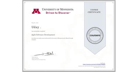 Uday Saraswat On Linkedin Completion Certificate For Agile Software