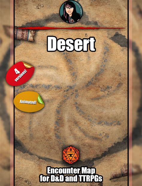Desert Battle Map With Foundry Vtt Support Animated Webm Angela