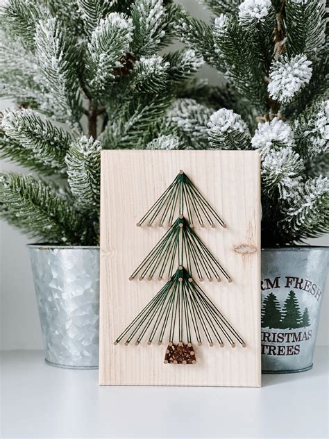 christmas tree string art kit geometric christmas string art diy kit