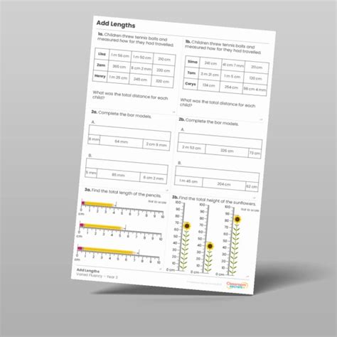 Year 3 Add Lengths Varied Fluency 2 Resource Classroom Secrets