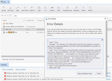 Fail To Rename The Blob When Entering A Name Contains · Issue 3360 · Microsoft