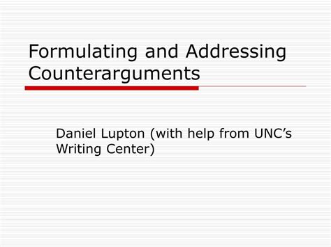 Ppt Formulating And Addressing Counterarguments Powerpoint Presentation Id 838428