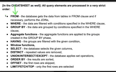 SQL Notes Machine Learning And Data Science