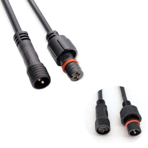 2 Pin Waterproof Electrical Led Connector Male Female Power Wire Plug