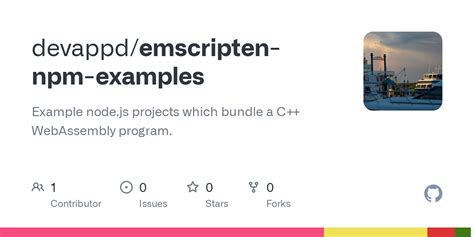 Github Devappdemscripten Npm Examples Example Nodejs Projects Which Bundle A C