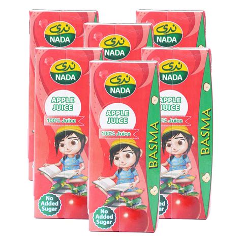 Nada Basma Juice Apple 6 200ml Rawabi Hypermarket