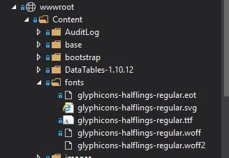 Unable To Use Glyphicon Images Net Core Stack Overflow