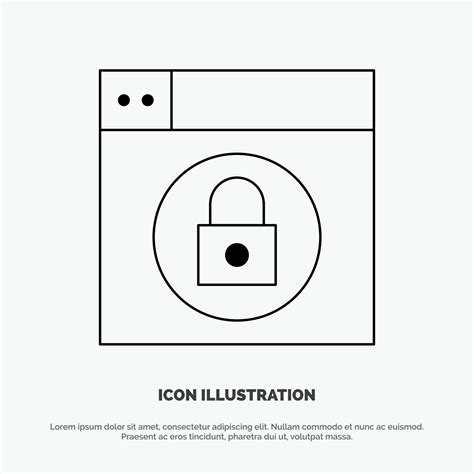 Web Design Lock Line Icon Vector Vector Art At Vecteezy
