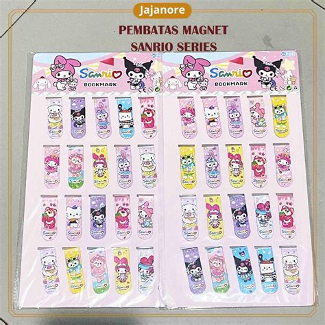 Jual Jr 1 Lembar 20pcs Pembatas Buku Magnet Karakter Lucu Penanda