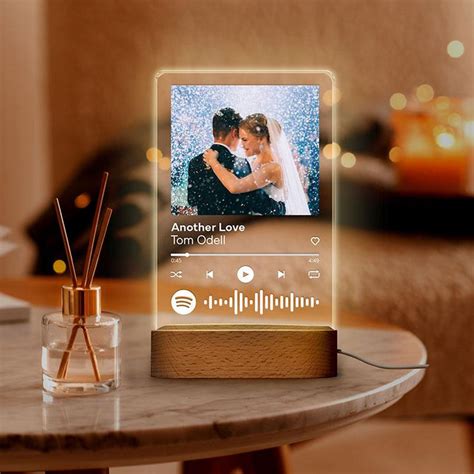 Spotify Led Light Song Plaque And Pocket Track Photo Keychain Tshire